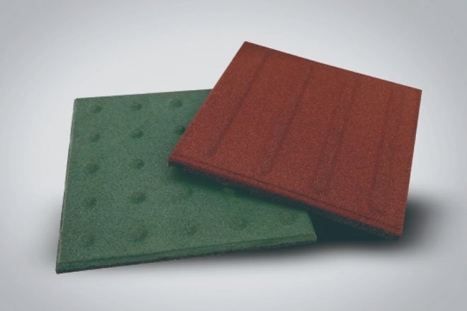 Impact-absorbing dot tiles